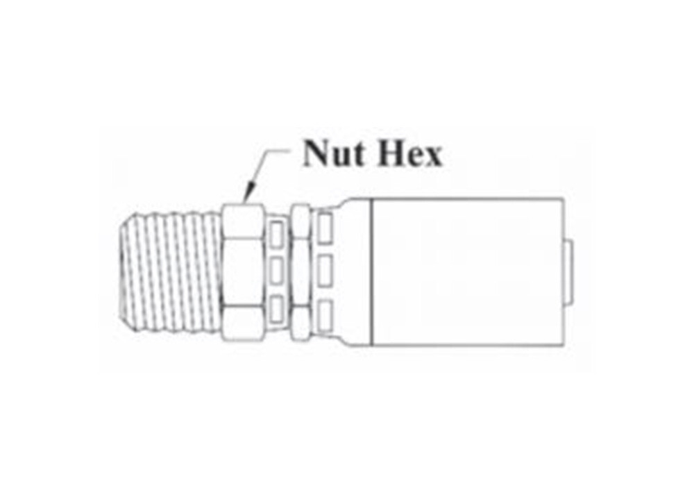 MTI Canada - Product - Coupling Male Swivel NPTF 3/8" Hose ID 3/8-18 Thread